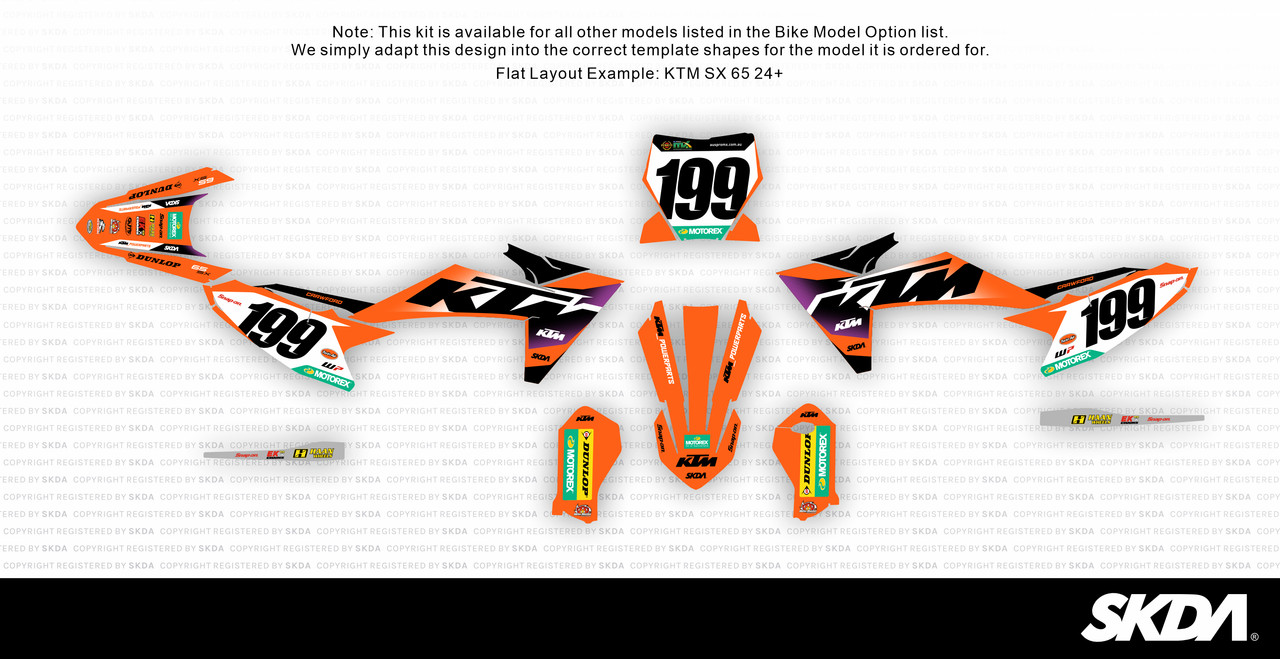 24 PRO KTM Mini Bike Replica Graphics Kit - SKDA - AU Store