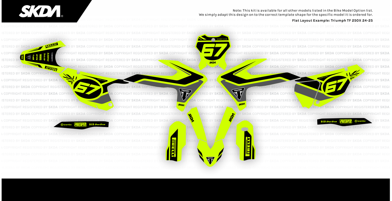 HERITAGE NEON Triumph TF Full Graphics Kit - SKDA - AU Store