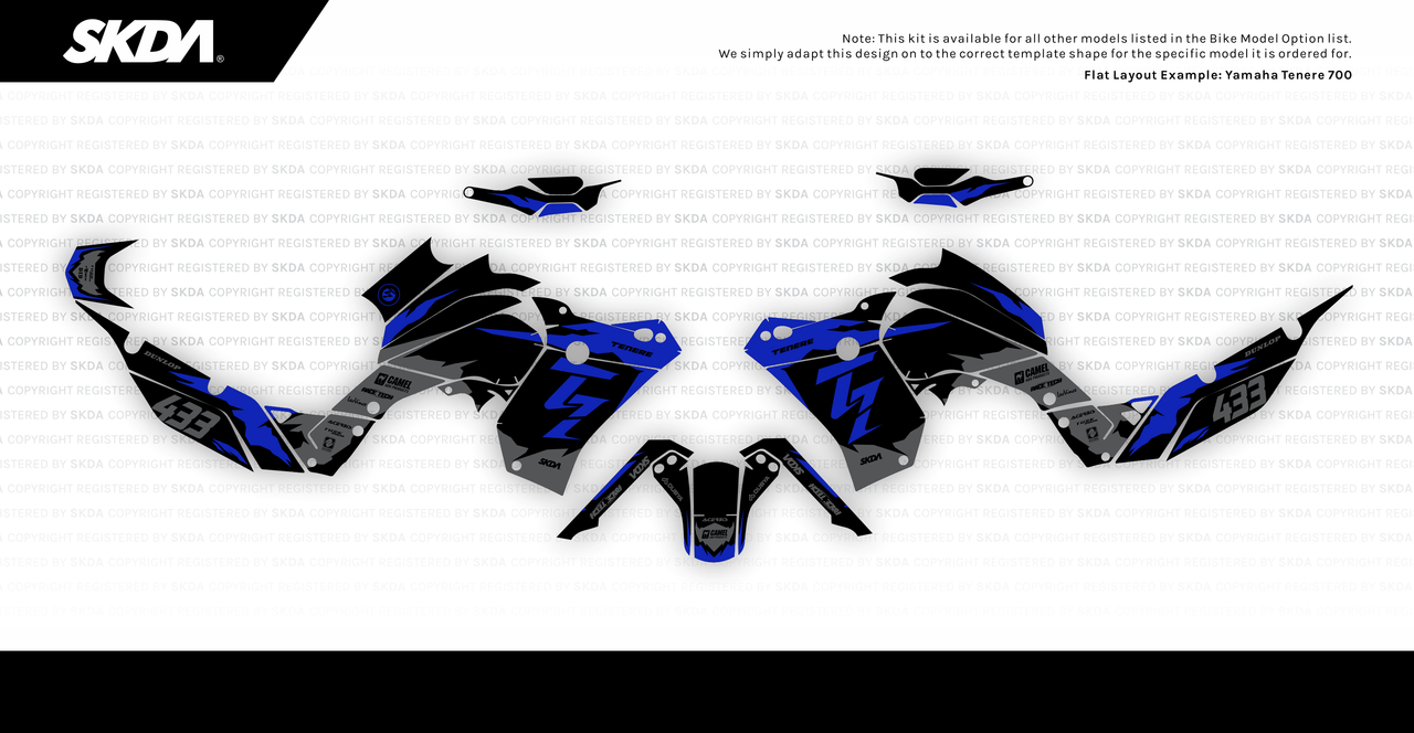 BELIEVE Blue T7 Full Graphics Kit - SKDA - AU Store