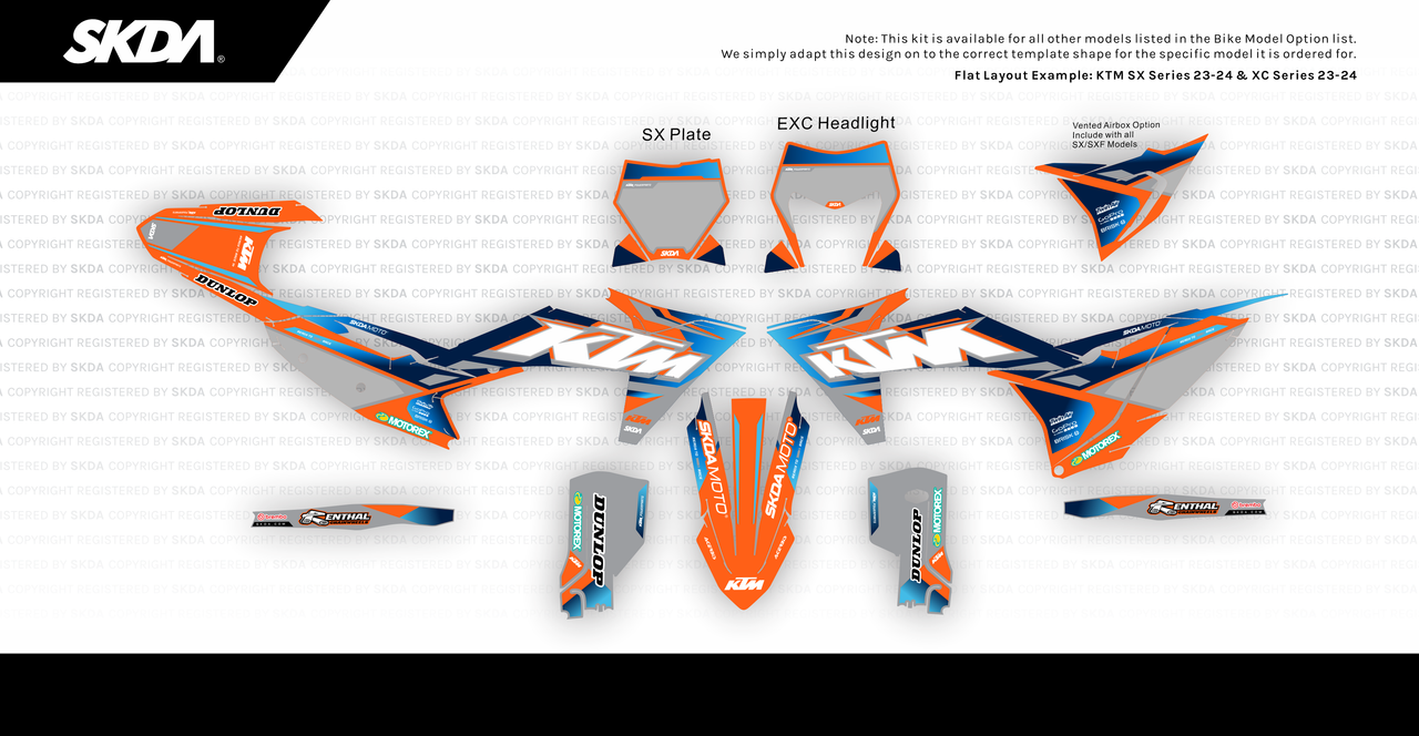 MORNING Blue KTM Full Graphics Kit - SKDA - AU Store