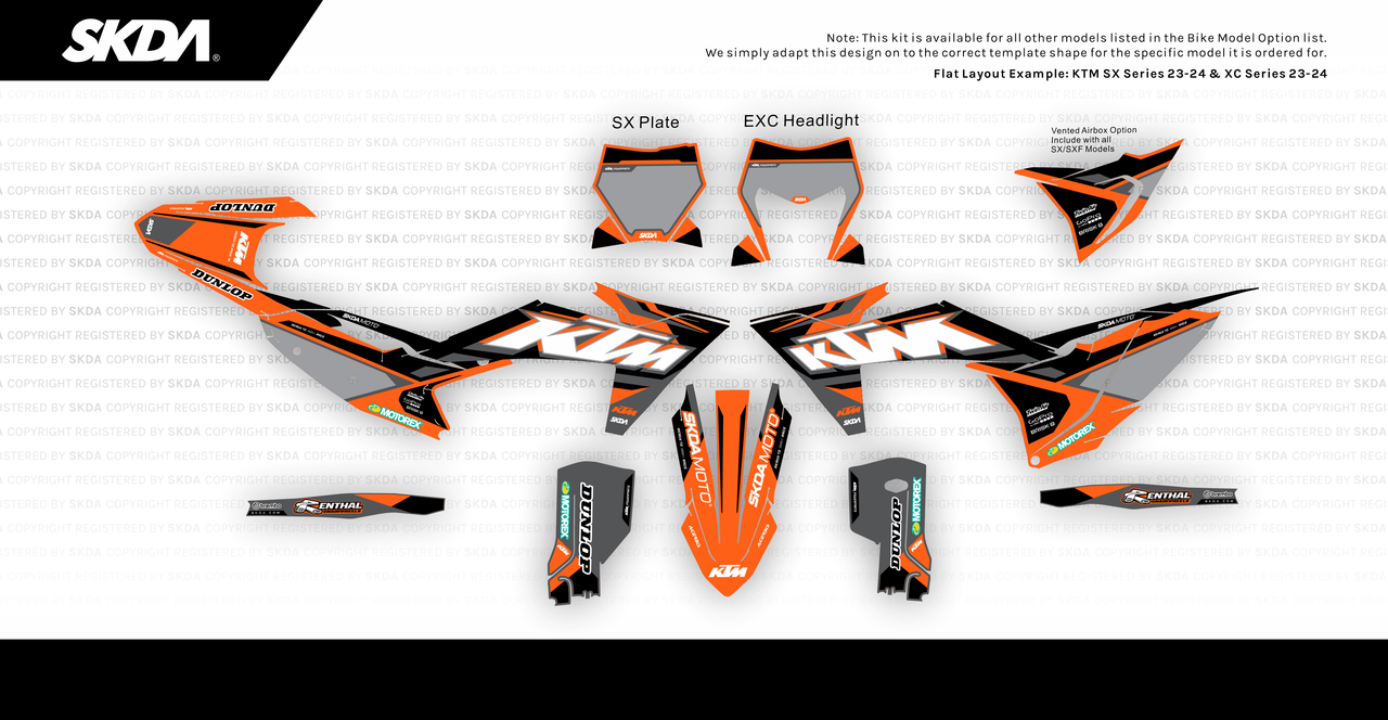 MORNING Black KTM Full Graphics Kit - SKDA - AU Store