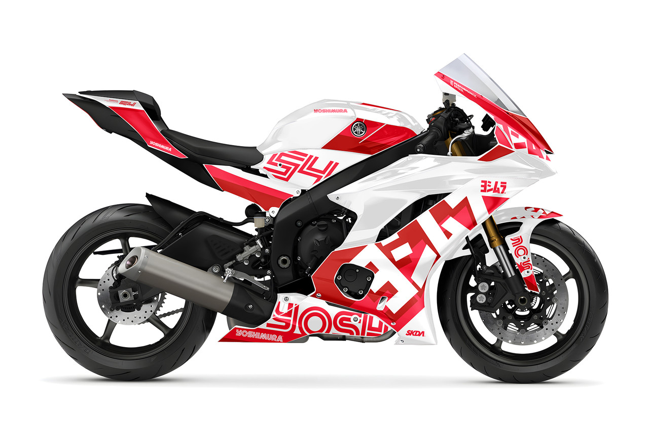 YOSHIMURA V6 White Supersport Full Graphics Kit