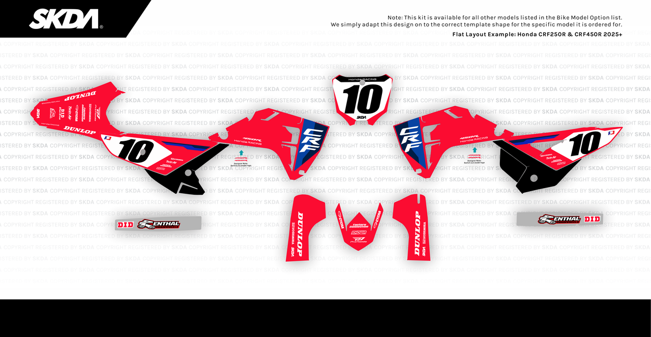 TWENTYFIVE Blue CR/CRF Full Graphics Kit - SKDA - AU Store