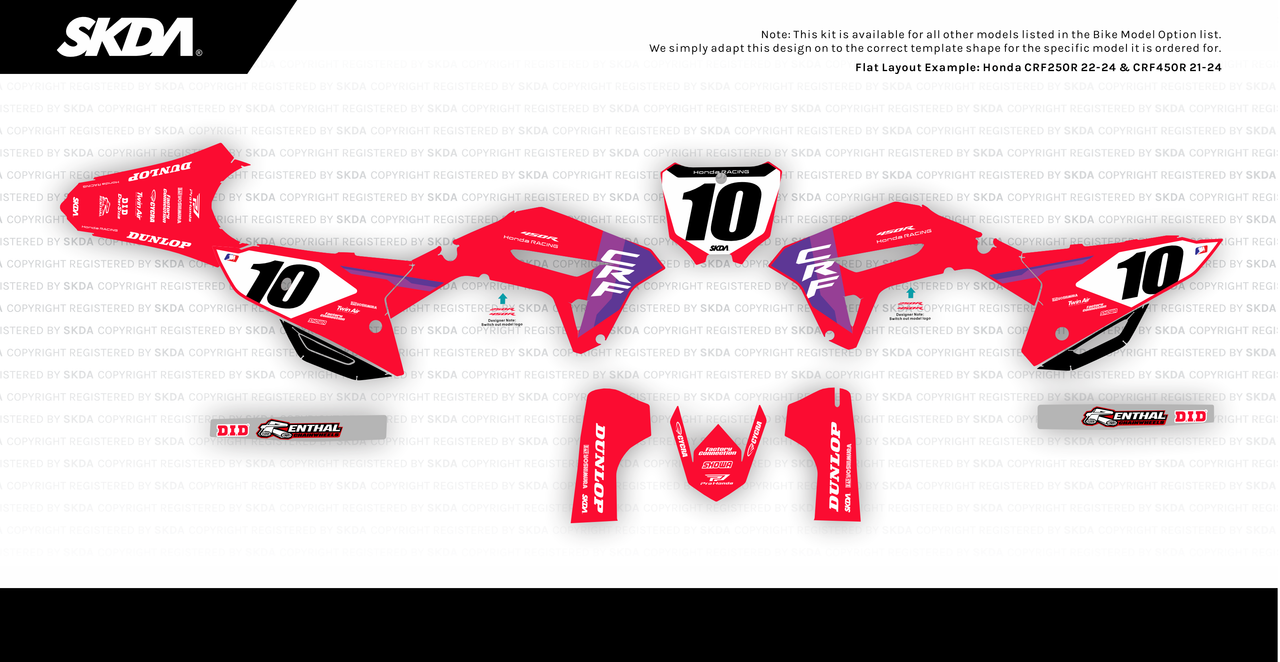 TWENTYFIVE Purple CR/CRF Full Graphics Kit - SKDA - AU Store