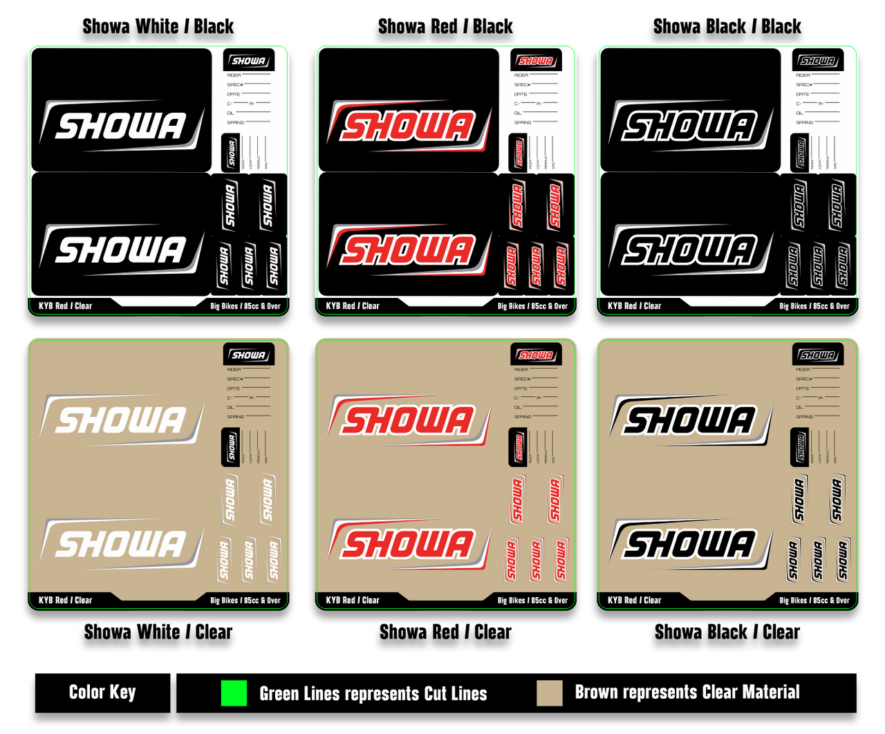 Suspension Sticker Kit (Forks & Shock) - Showa - SKDA - AU Store