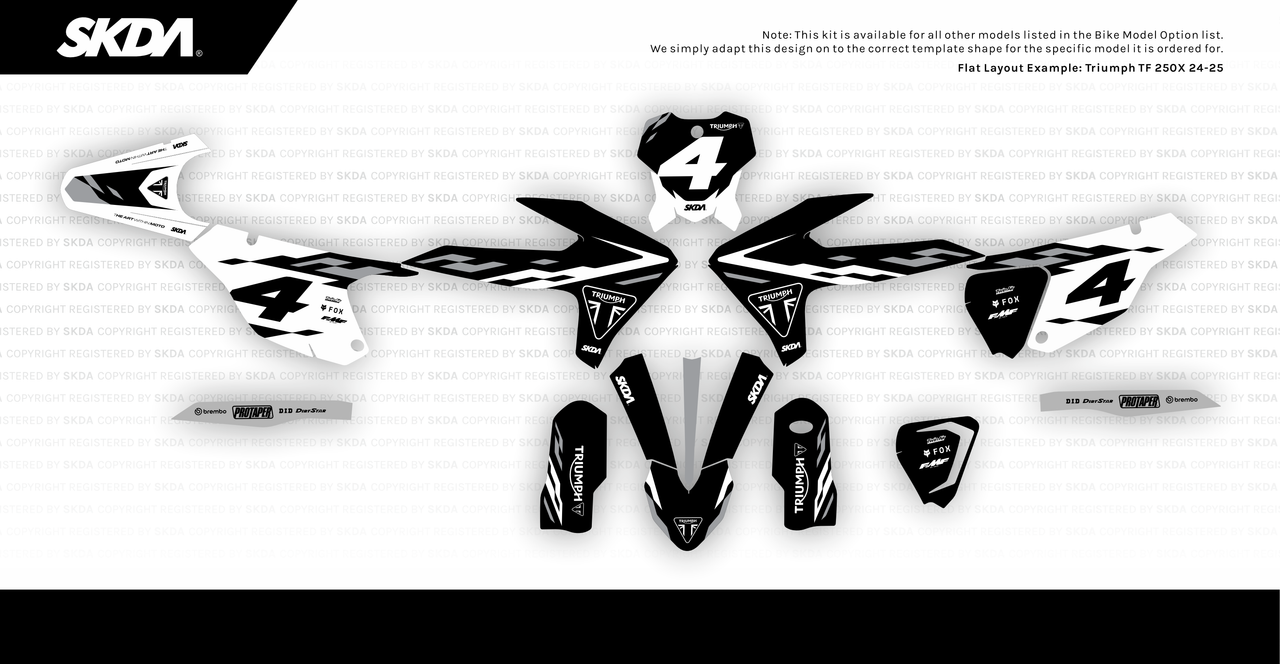 GRID Grey Triumph TF Full Graphics Kit - SKDA - AU Store
