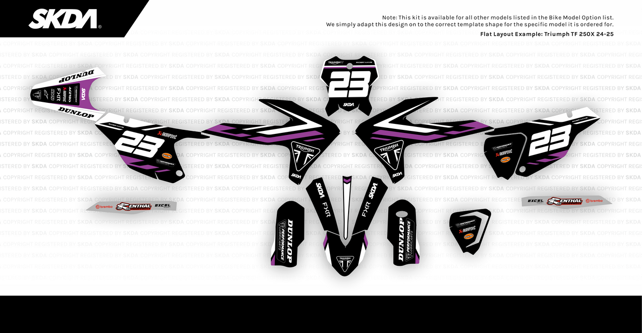ALIGN Purple Triumph TF Full Graphics Kit - SKDA - AU Store