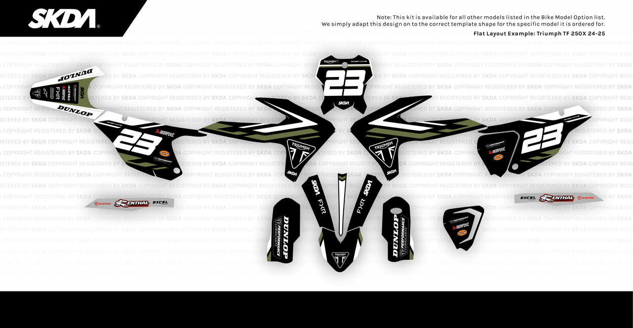ALIGN Khaki Triumph TF Full Graphics Kit - SKDA - AU Store