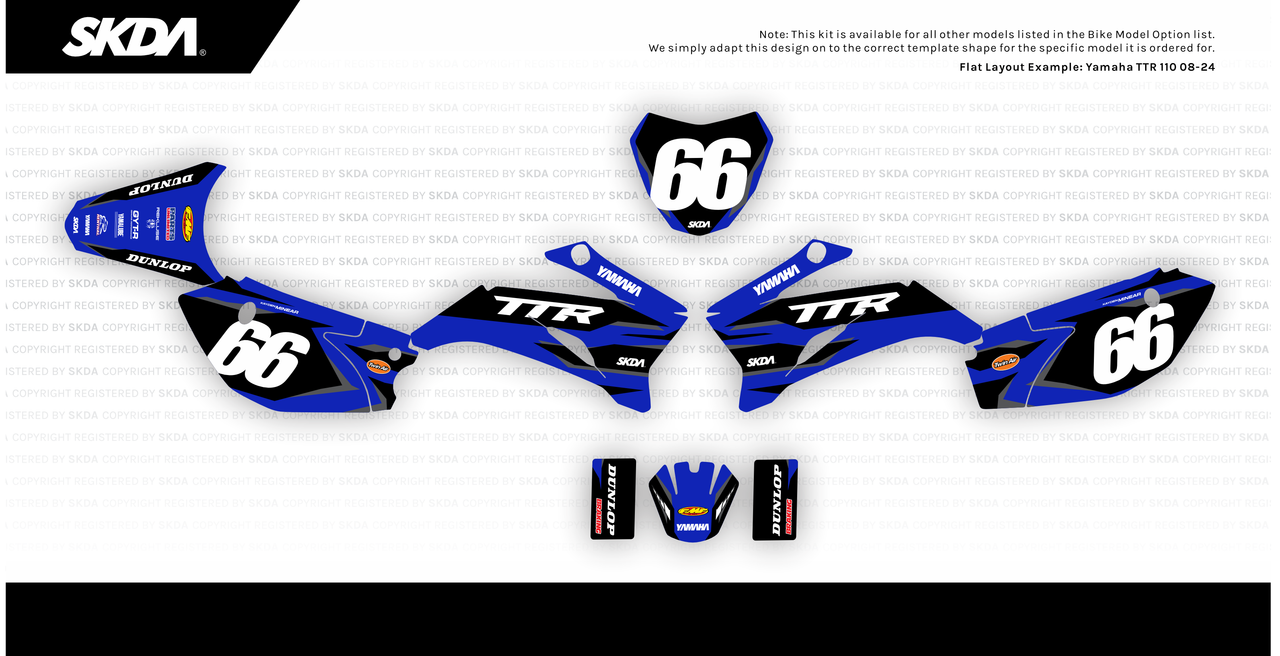 BURST Blue TTR Full Graphics Kit - SKDA - AU Store