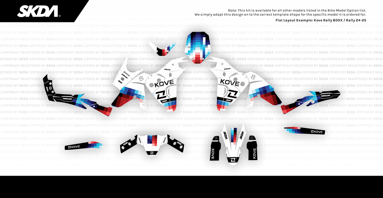 MOSAIC Kove 800X Rally Full Graphics Kit - SKDA - AU Store