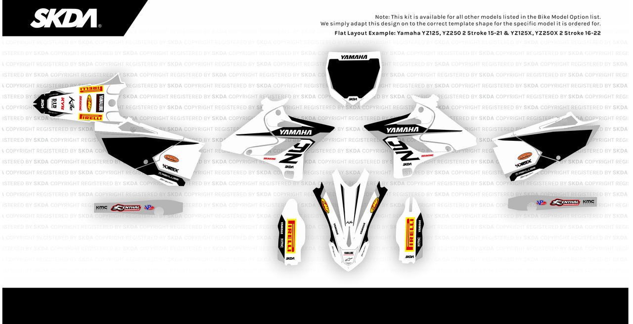 CLIMATE White YZ Full Graphics Kit - SKDA - AU Store