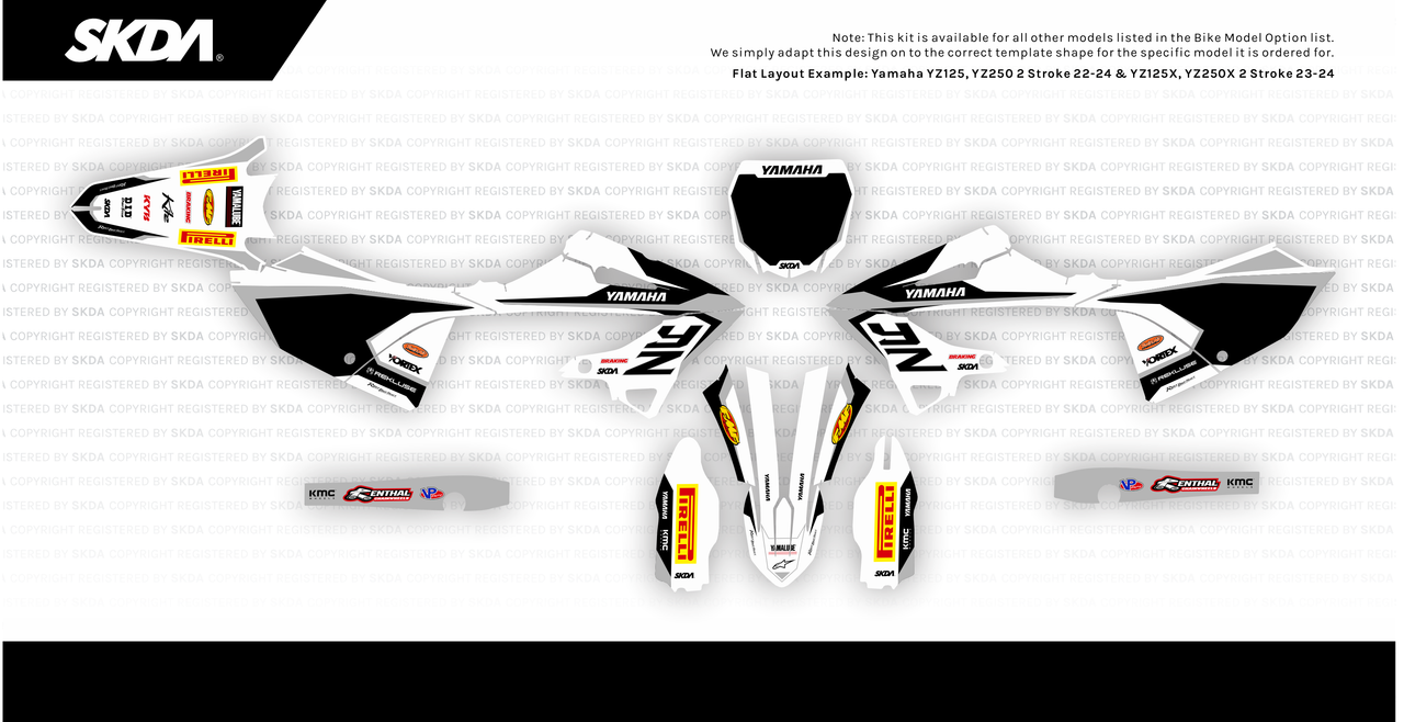CLIMATE White YZ Full Graphics Kit - SKDA - AU Store