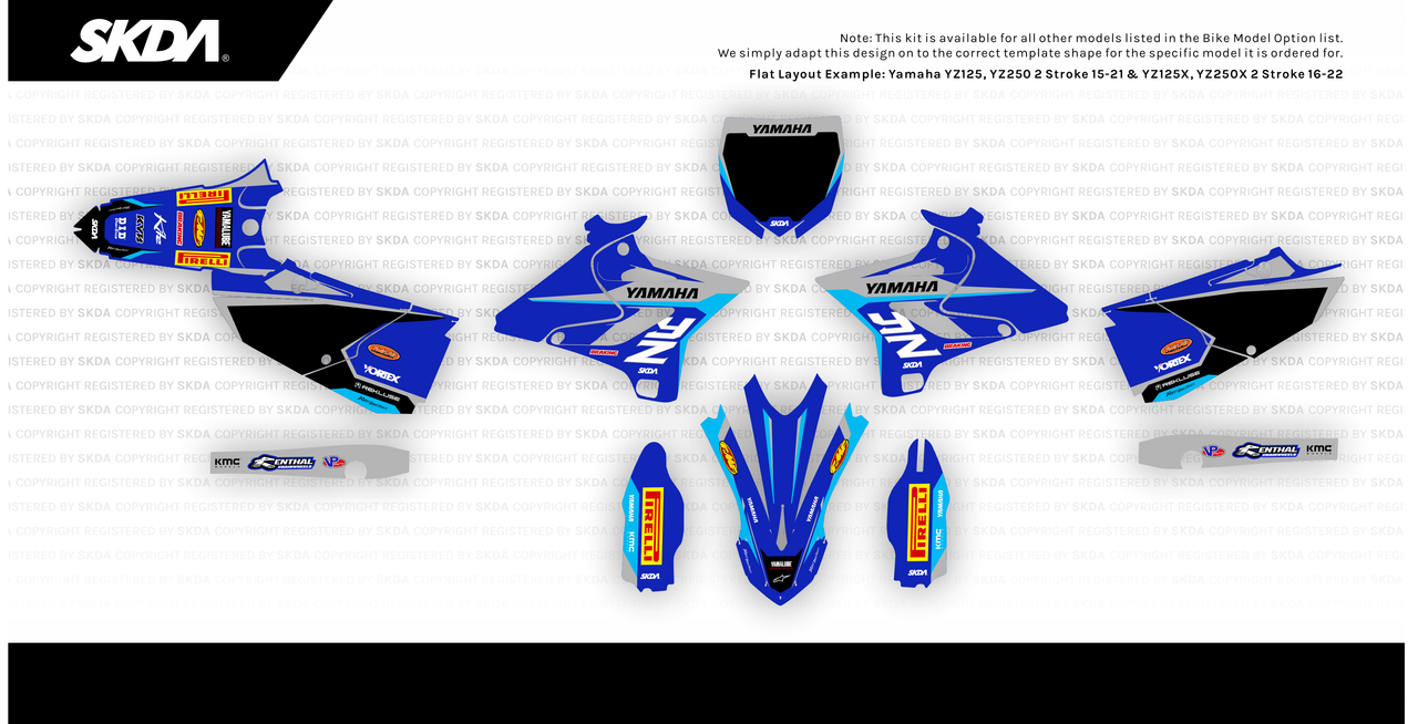 CLIMATE Blue YZ Full Graphics Kit - SKDA - AU Store