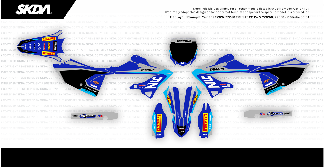 CLIMATE Blue YZ Full Graphics Kit - SKDA - AU Store