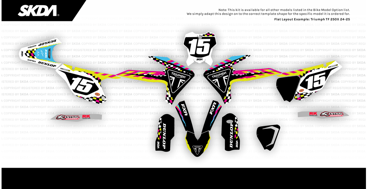 DAZE Blue/Pink Triumph TF Full Graphics Kit - SKDA - AU Store