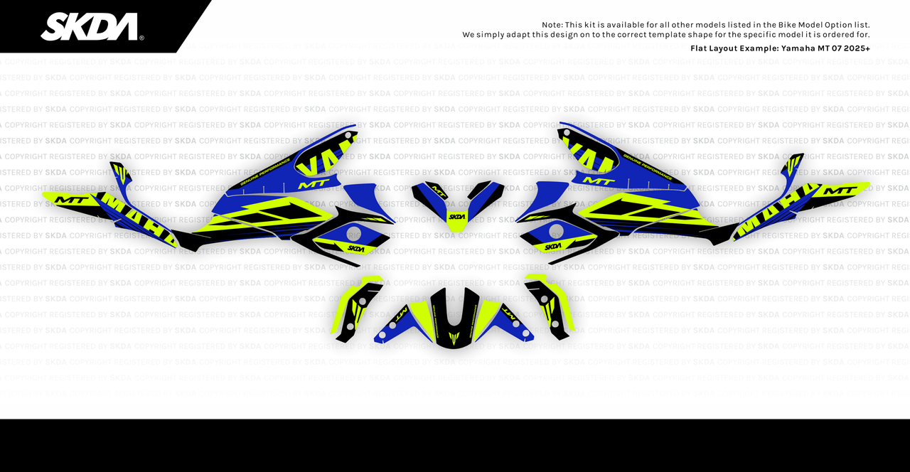 HONEST NEON Blue/Neon MT/FZ Full Graphics Kit - SKDA - AU Store