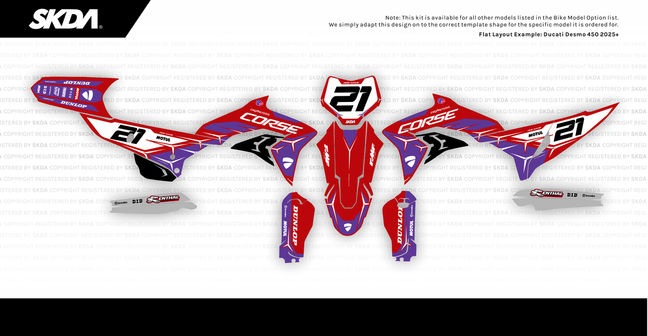 STARS Red/Purple Desmo Full Graphics Kit - SKDA - AU Store