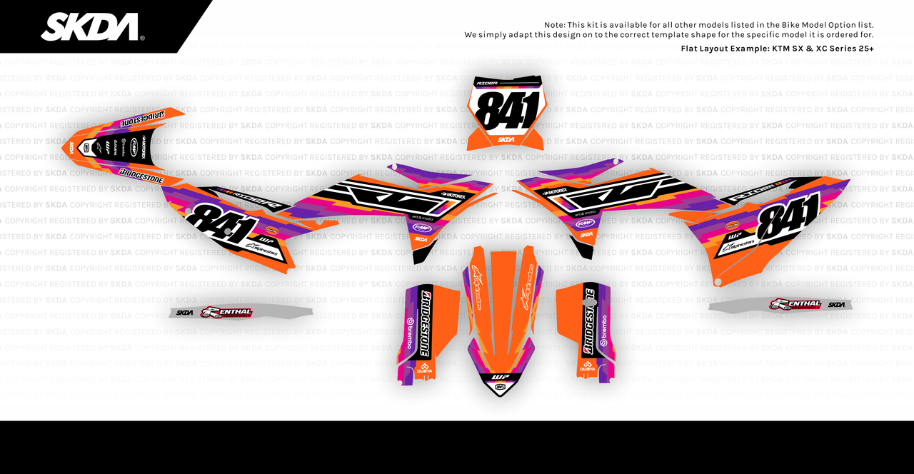 SPECTRUM Orange KTM Full Graphics Kit - SKDA - AU Store