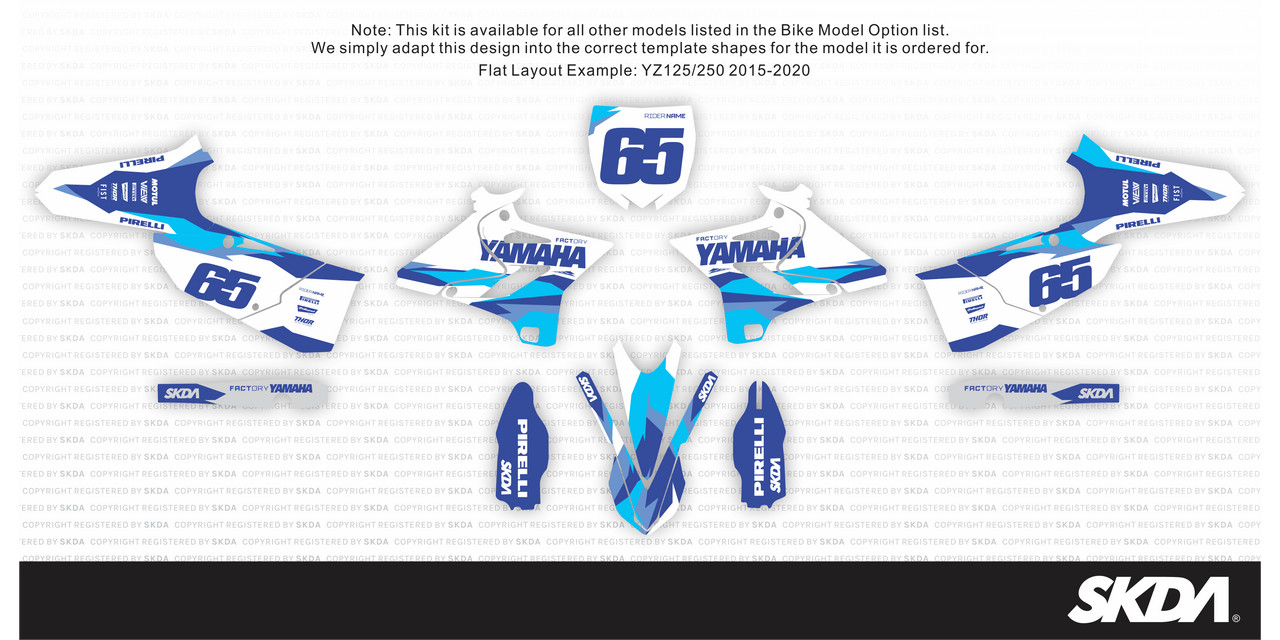 CRACK Blue YZ Full Graphics Kit - SKDA - AU Store