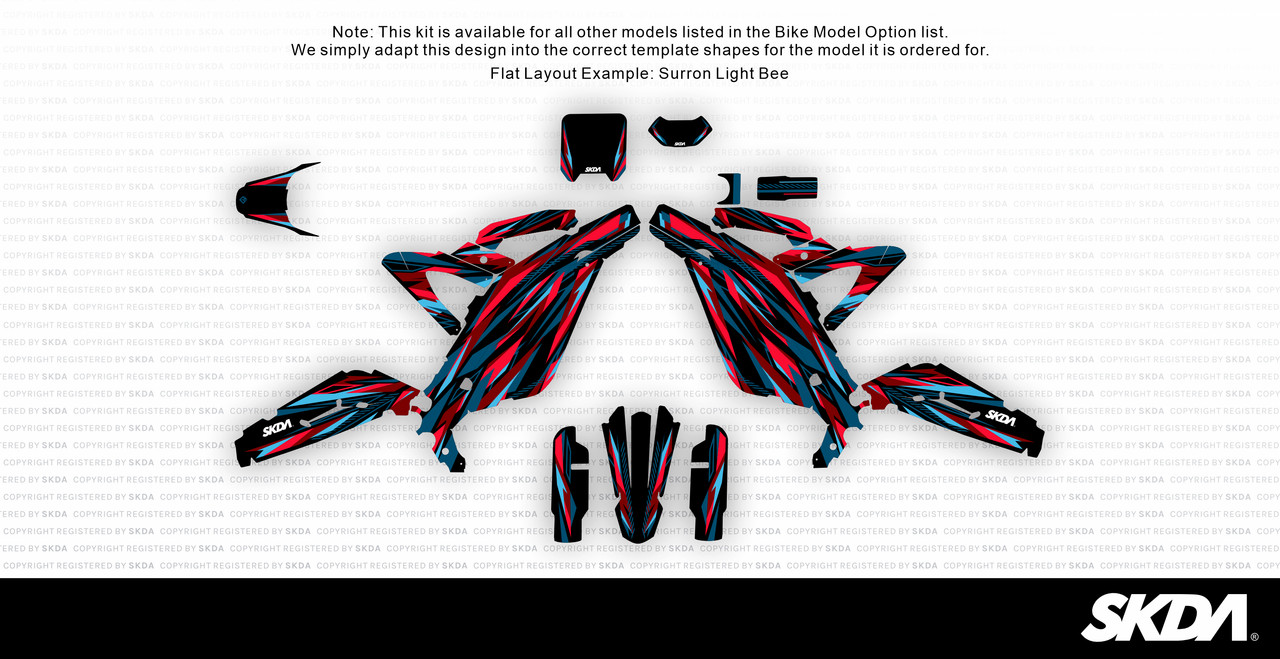 CENTRO Red Surron Full Graphics Kit