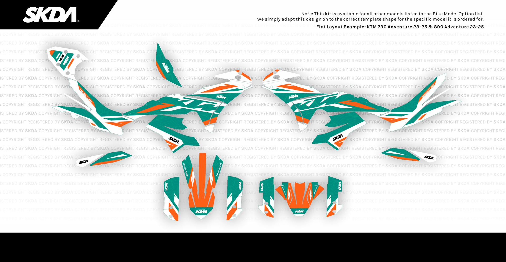 HAZE Teal 790/890 ADV Full Graphics Kit - SKDA - AU Store