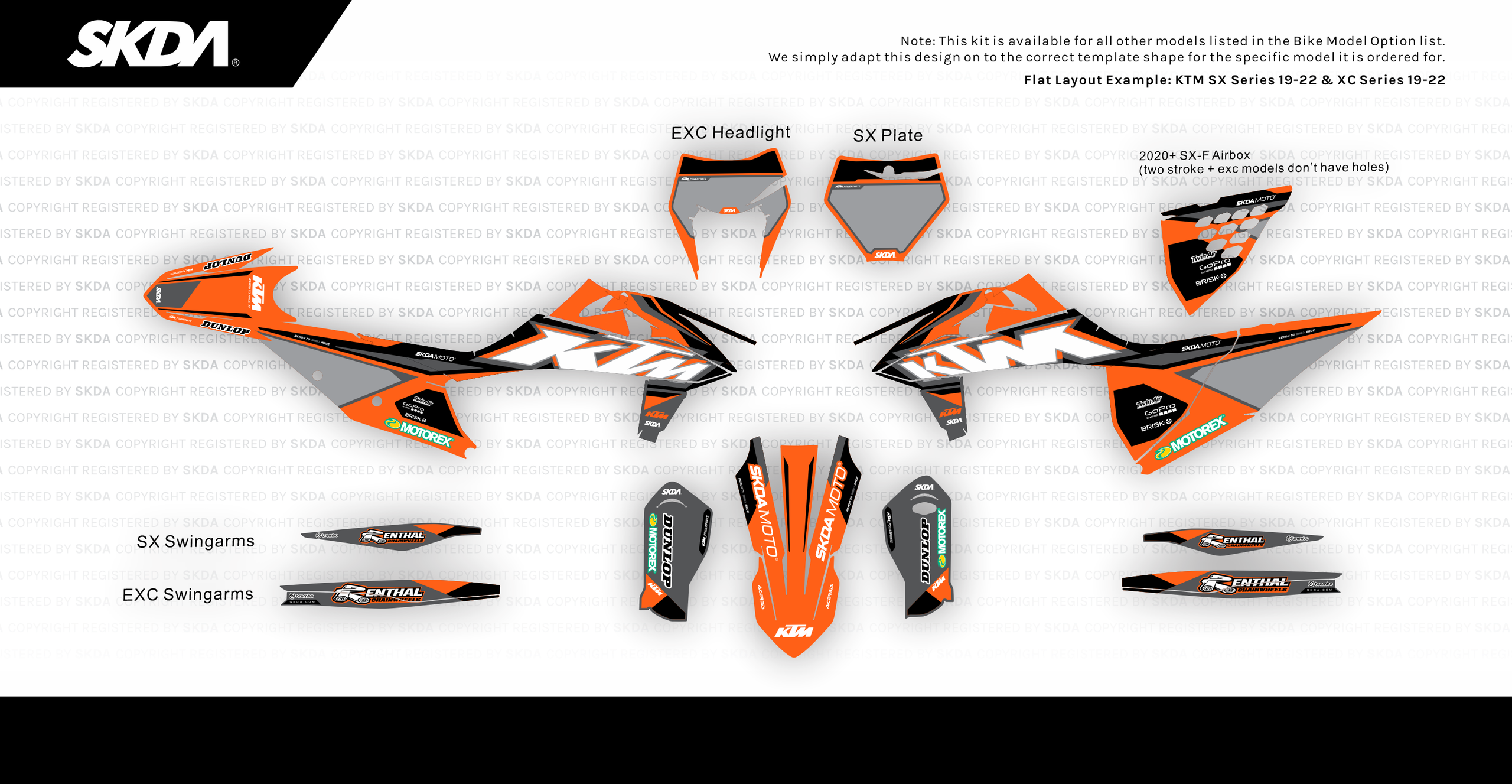 MORNING Black KTM Full Graphics Kit - SKDA - AU Store