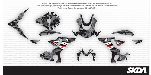 BOMBER Black Supersport Full Graphics Kit - SKDA - AU Store