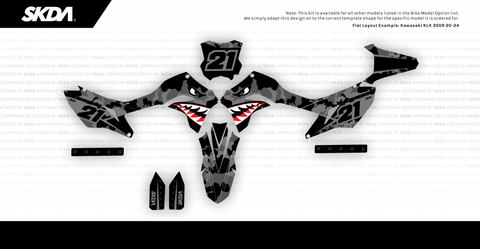 Kawasaki KLX/KDX Graphics Kit - by SKDA Moto Creative