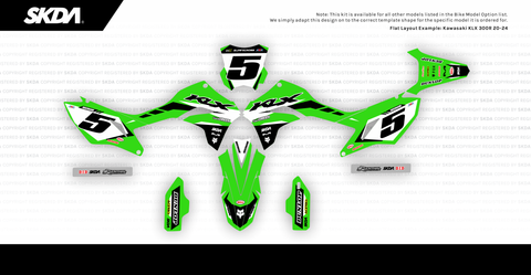 Kawasaki KLX/KDX Graphics Kit - by SKDA Moto Creative