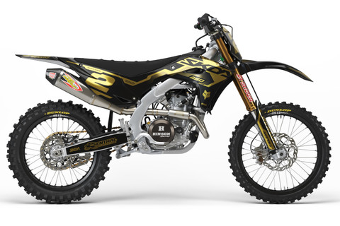 PADDOCK CHROME Gold KX/KXF Full Graphics Kit - SKDA - AU Store