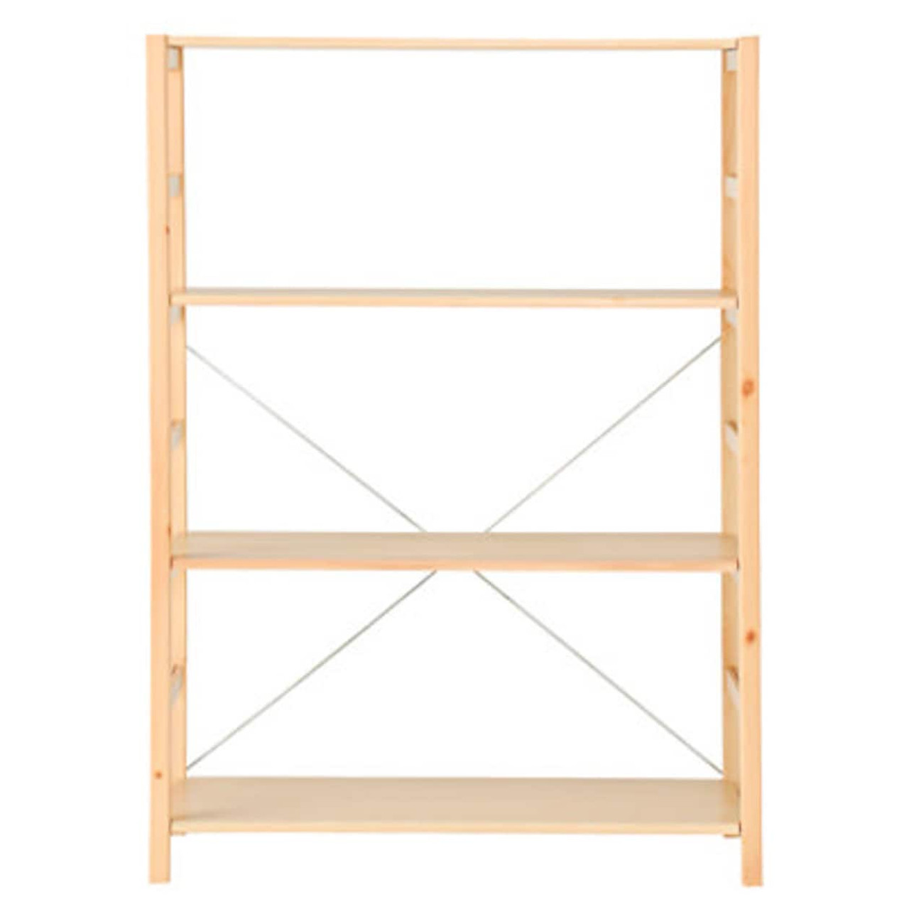 Pine unit shelf ‐ 4 Shelves Wide | MUJI