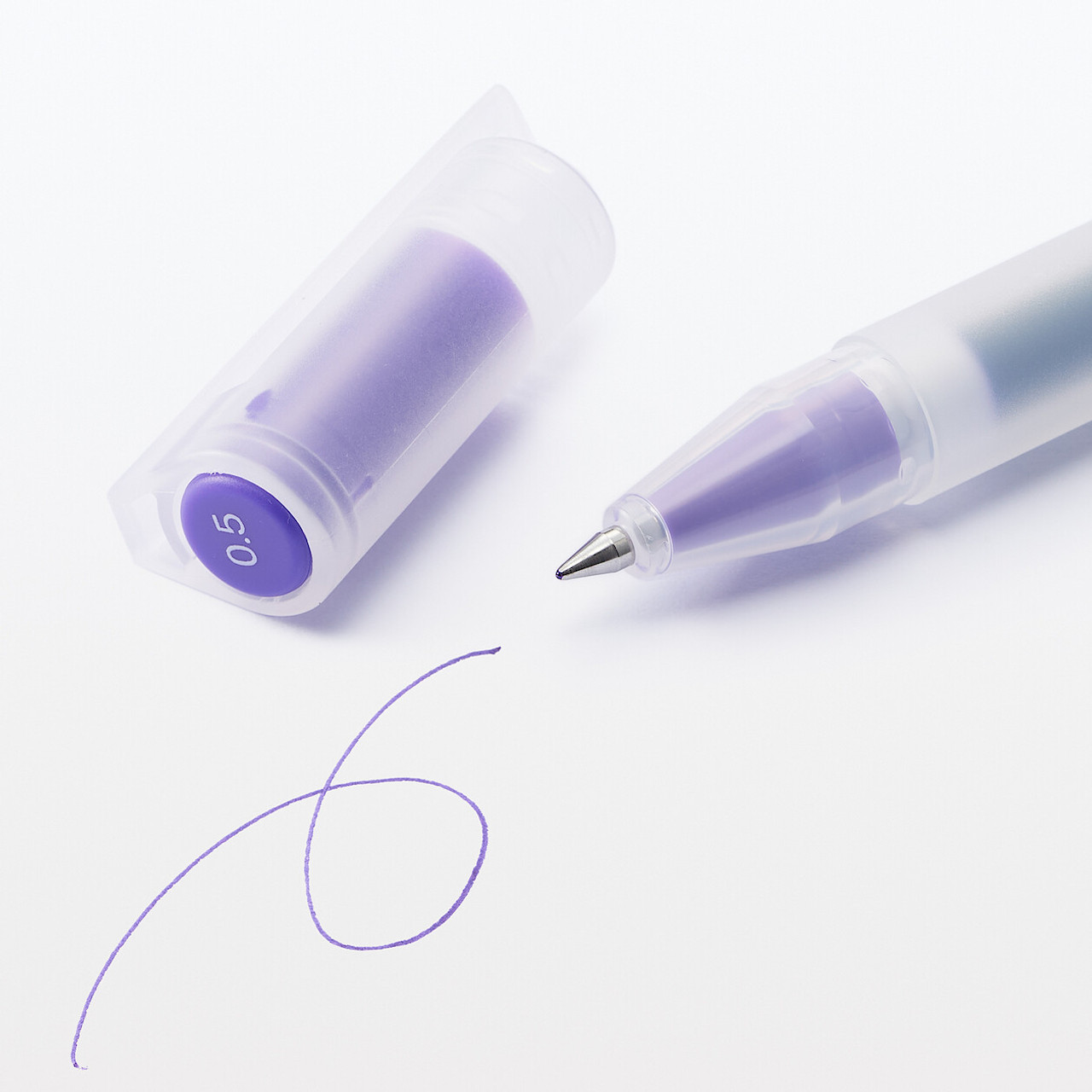 Coloured Gel Pens with Cap Set of 10 0.5 mm MUJI