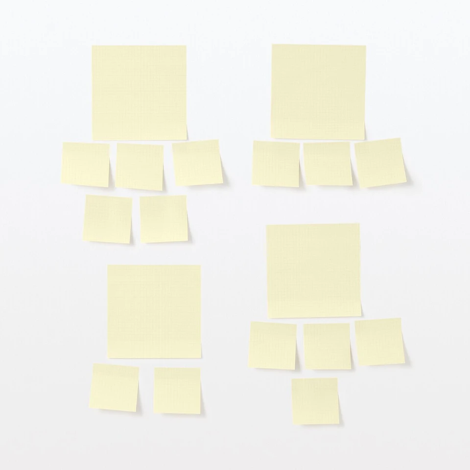 Sticky Grid Note Square Pad 5mm | MUJI