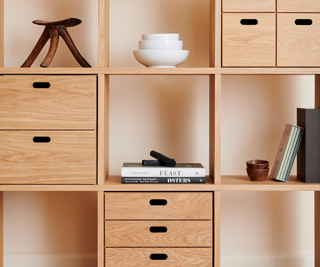 Oak & Walnut Stacking Shelves | MUJI | MUJI