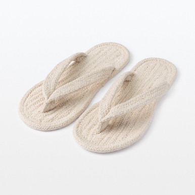Cotton Blend House Flip‐Flops | MUJI