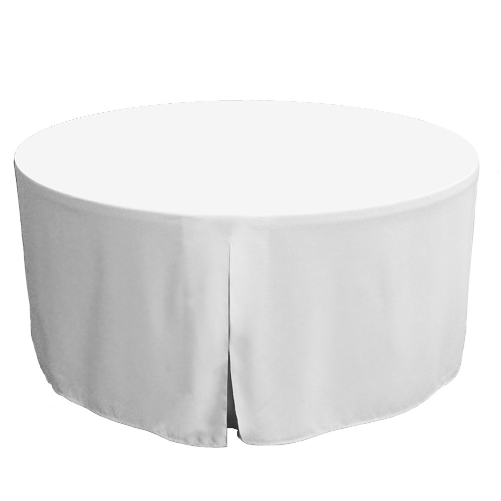 48 Inch White Round Table Cover