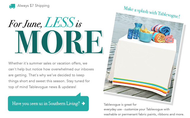 Less is More - Tablevogue