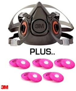 Filter Disc, 3M, P100, 2 Pack, 3M Half Face Respirator Mask