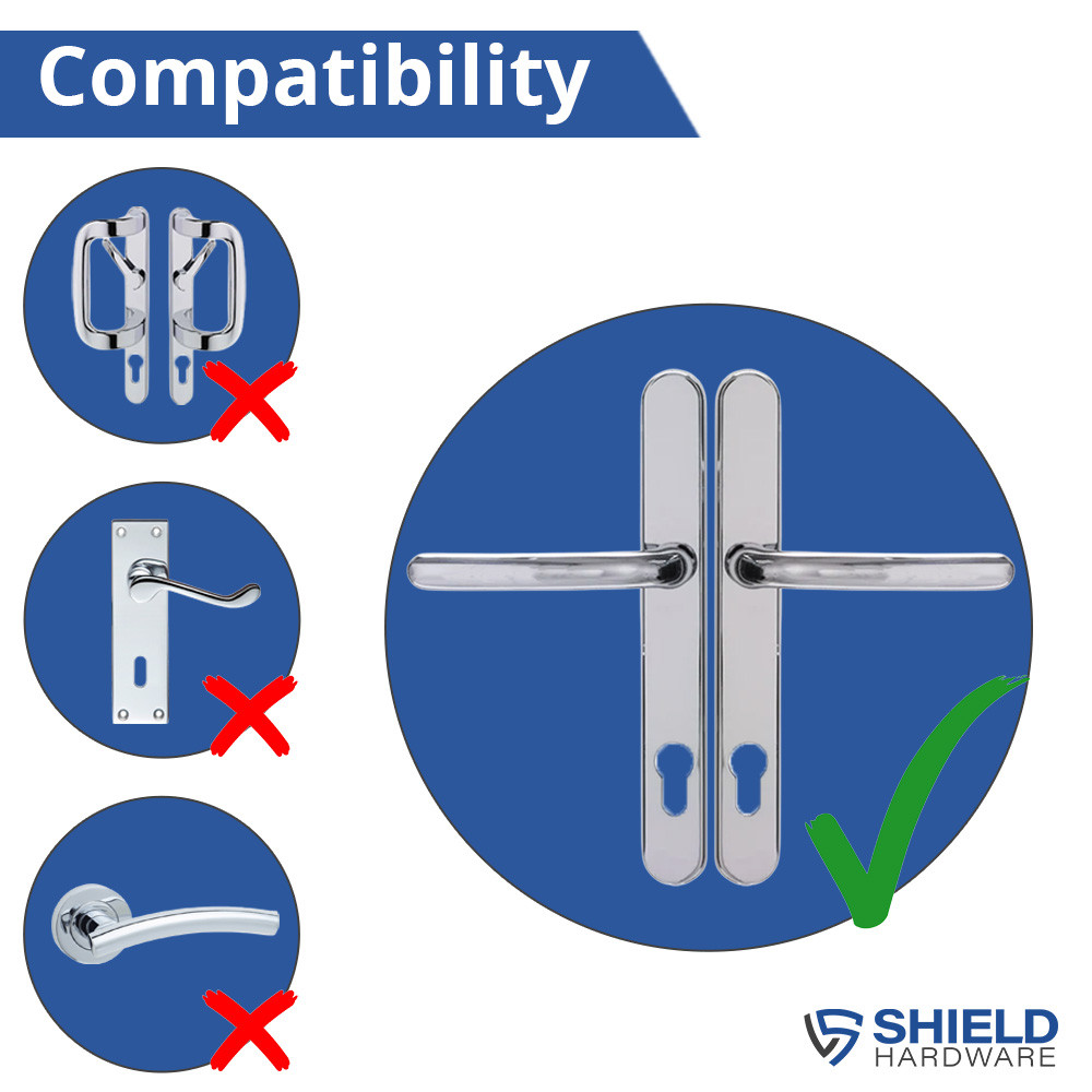 Shield Hardware French Door Security Lock | Instant Protection