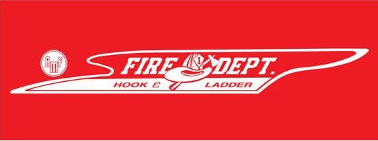 1959 AMF Fire Dept. Hook & Ladder Decal Set - PedalCar.com