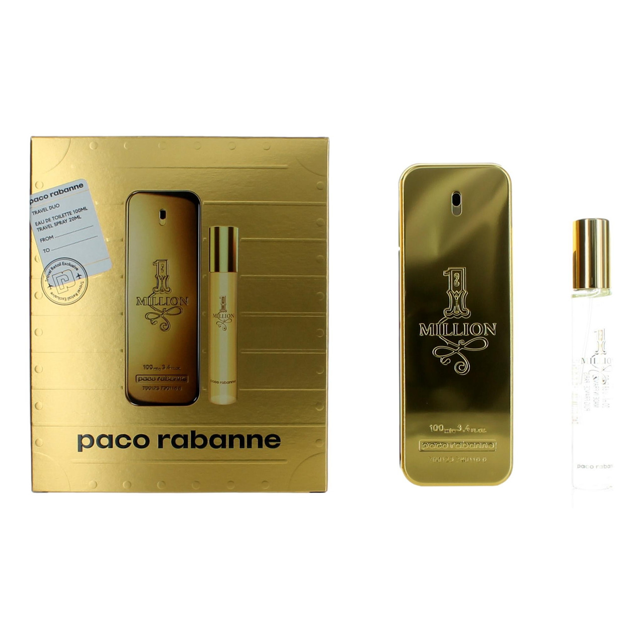 1 Million by Paco Rabanne, 2 Piece Gift Set for Men