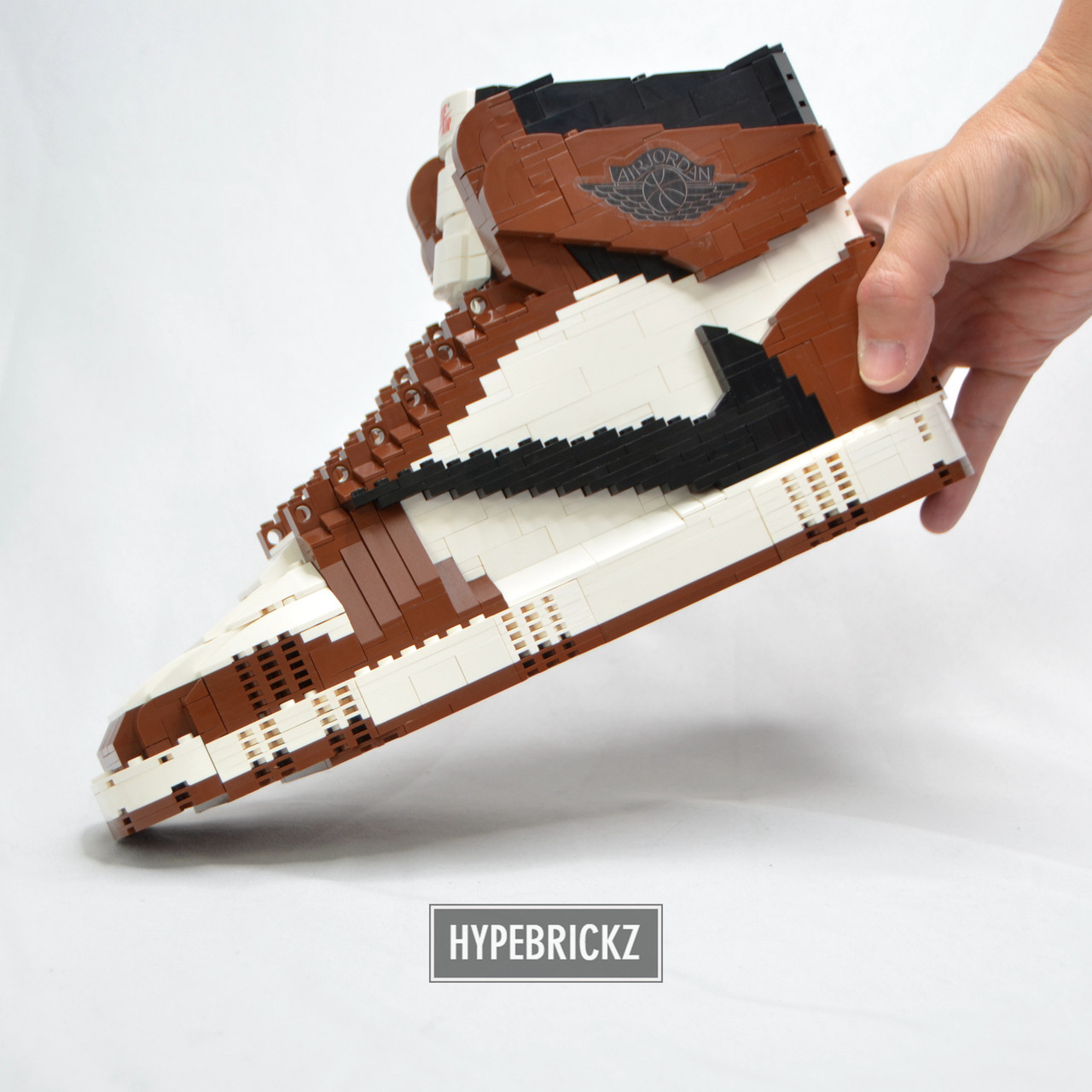 Extra Large AJ1 Travis Scott LEGO/Bricks/Block 3D Sneakers with Shoelaces