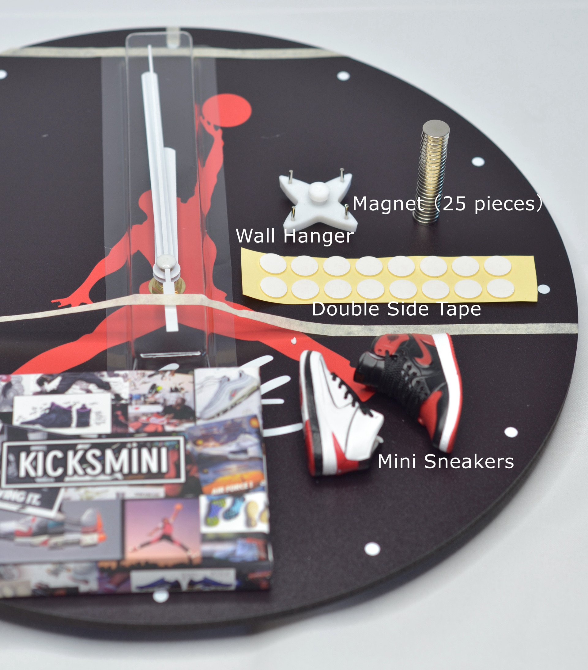 Handcrafted AJ 3D Sneakers Clock with All AJ1 Mini Sneakers
