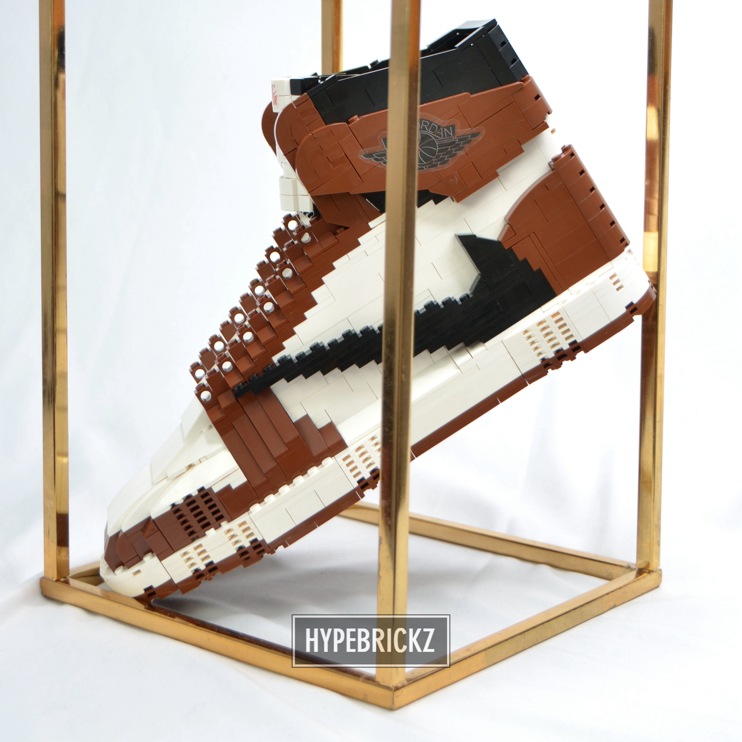 Extra Large AJ1 Travis Scott LEGO/Bricks/Block 3D Sneakers with Shoelaces