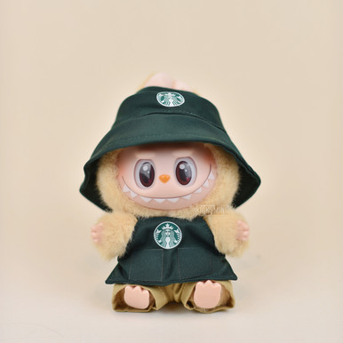 Handcrafted Prada Style Overall with Hat | Labubu Clothes | Labubu ...