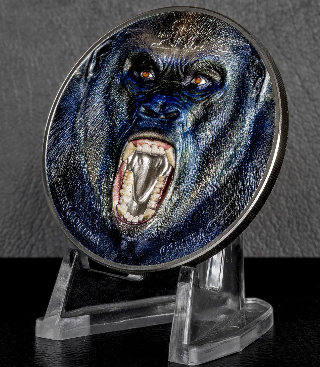 WESTERN GORILLA Rare Wildlife 2 Oz Silver Proof Coin Tanzania 2019