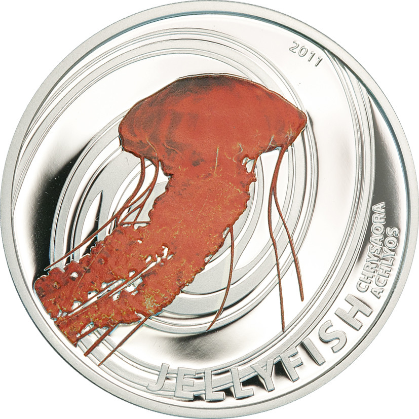 JELLY FISH Silver Proof 2-Coin 2011 Pitcairn Islands