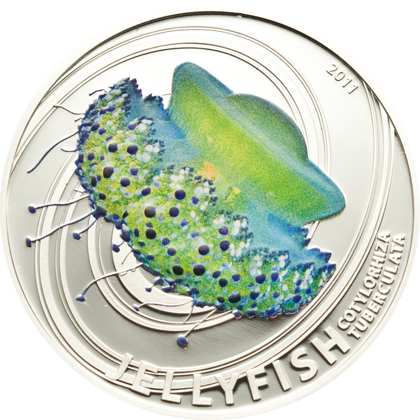 JELLY FISH Silver Proof 2-Coin 2011 Pitcairn Islands