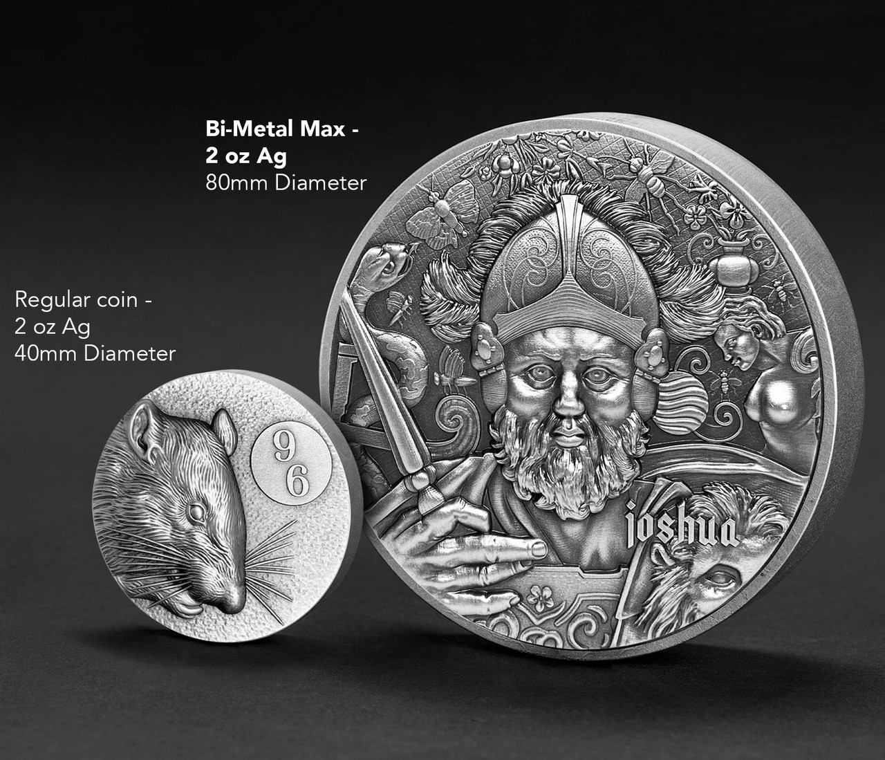 JOSHUA The Nine Worthies Series 2 oz Silver High Relief Coin 2020 Chad