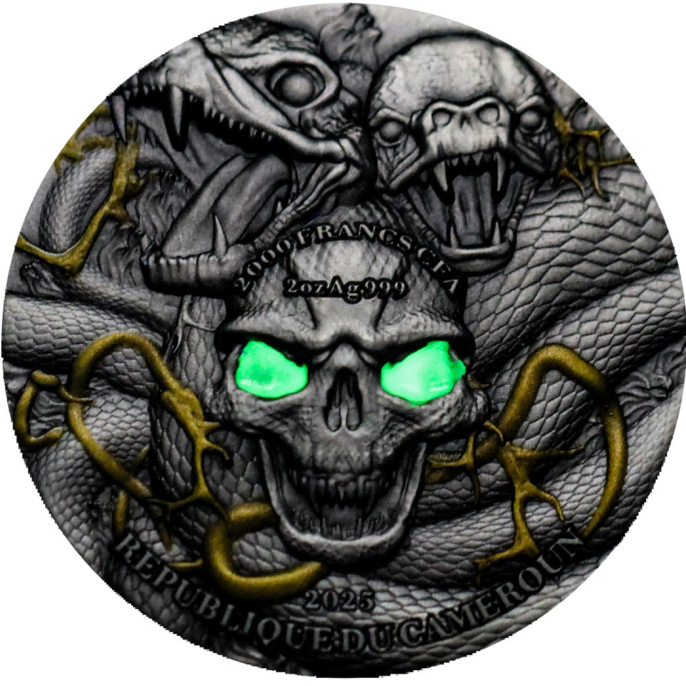 MARIE LAVEAUX Queen of Voodoo UV 2 oz. Silver Coin Cameroon 2025